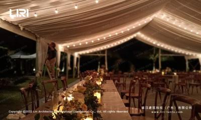 China Flame Retardant M2 Outdoor Event Tents White PVC Roof Cover UV Resistant for sale