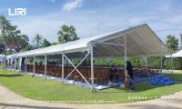 China Flame Retardant M2 Outdoor Event Tents White PVC Roof Cover UV Resistant for sale