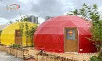 China 7m Outdoor Half Oval Ball Glamping Dome Tent For Hotel Tube Type for sale