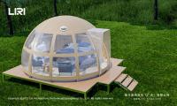 China Panorama Dome Luxury Glamping Tent 6x8m Wooden Structure For Exhibition for sale