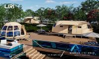 China Panorama Dome Luxury Glamping Tent 6x8m Wooden Structure For Exhibition for sale