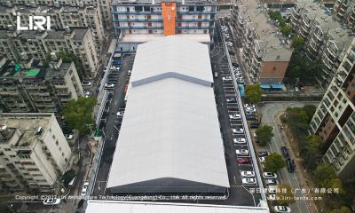 China Waterproof Outdoor Sport Tents Double PVC Coated Polyester Textile Roof Cover for sale