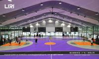 China Waterproof Outdoor Sport Tents Double PVC Coated Polyester Textile Roof Cover for sale