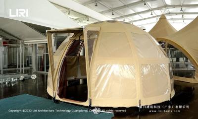 China Panoramic Ellipse Campsite Glamping Hotel Tent All Timber Frame for sale
