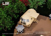 China Panorama Dome Luxury Glamping Tent With PVC Cover Wooden Structure for sale
