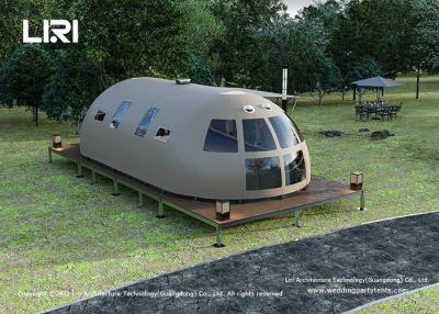 China Panorama Dome Luxury Glamping Tent With PVC Cover Wooden Structure for sale