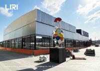 China Class B1 Aluminum Basketball Court Tent Heavy Duty Electric Push Pull Structure for sale