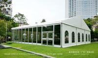 China Flame Retardant M2 Outdoor Wedding Tents Clear PVC Window Sidewalls UV Resistant for sale