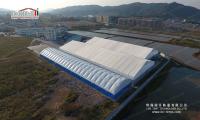 China Double layer pvc cover snow resistance outdoor warehouse tent with ABS sidewall for sale