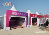 China Double Decker Exhibiiton Event High Peak Tents With Glass ABS Walls for sale