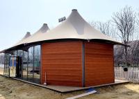 China Luxury Triple Top Large Glamping Safari Tents For Hotel Restaurant for sale