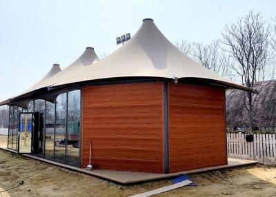 China Luxury Triple Top Large Glamping Safari Tents For Hotel Restaurant for sale