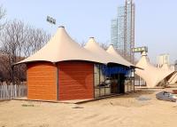 China Luxury Triple Top Large Glamping Safari Tents For Hotel Restaurant for sale