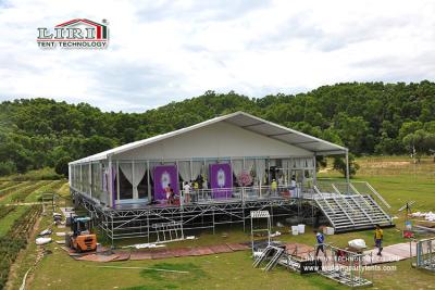 China Custom Design Outdoor Wedding Marquees Tent  With Adjustable Flooring System for sale