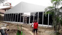 China 15x30m Luxury Outdoor White Event Tents with Glass Wall for Weddings and Parties for sale