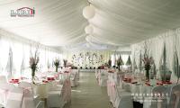 China 15x30m Luxury Outdoor White Event Tents with Glass Wall for Weddings and Parties for sale