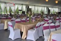 China 300 people capacity glass wall aluminum frame PVC roof cover white wedding tent for sale
