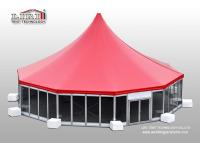 China Aluminum High Peak Multi sides Luxury Wedding Tents With Glass ABS Walls for sale