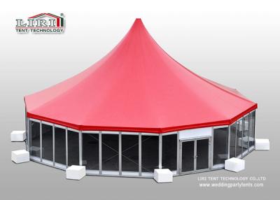 China Aluminum High Peak Multi sides Luxury Wedding Tents With Glass ABS Walls for sale