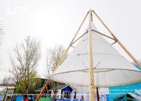 China Water Resistant Outdoor Event Tents White Tipi Bamboo Lantern Glamping Tents For Party for sale