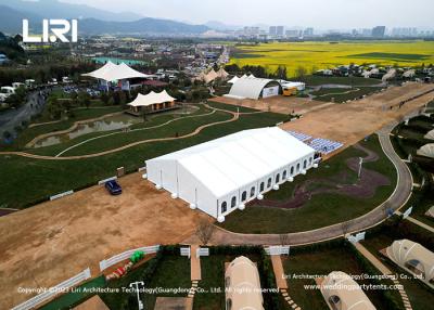 China 12m Outdoor Event Tents Conference Maquee Party Wedding Draped Venue Tents Class B1 for sale