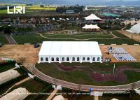 China 12m Outdoor Event Tents Conference Maquee Party Wedding Draped Venue Tents Class B1 for sale