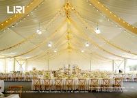 China 12m Outdoor Event Tents Conference Maquee Party Wedding Draped Venue Tents Class B1 for sale