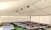China Flame Retardant M2 Outdoor Event Tents White PVC Roof Cover for sale