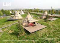 China Canvas Luxury Glamping Tents Safari Wooden Pole Custom Camping Tipi Tents for sale