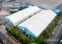 China Product Lauch 25m Clear Span Tents With Printing Logo For Temporary Exhibition for sale
