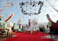 China 15m Diameter Geodesic Dome Tents , Transparent PVC Cover Half Sphere Tents for Festival for sale