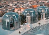 China Transparent Dome House With Polycarbonate Material And Aeronautical Aluminum for sale