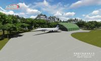 China 40x40m Aluminum TFS Helicopter Hangar Tent With PVC Fabric Sliding Doors for sale