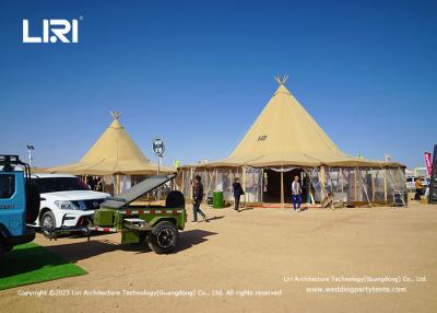 China 100 People Capacity  Tipi Glamping Tents With Sidewall For Outdoor Party for sale