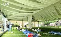 China Flame Retardant M2 Wedding Event Tents With Glass Sidewalls From Liri for sale