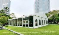 China Flame Retardant M2 Wedding Event Tents With Glass Sidewalls From Liri for sale