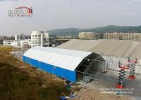 China White Polygon Warehouse Storage Tent Building With Hard Walling Semi Permanent for sale