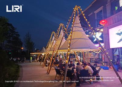 China Waterproof Outdoor Wood Desert Tipi Bamboo Hotel Tents Poles for Party and Event for sale