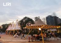 China Waterproof Outdoor Wood Desert Tipi Bamboo Hotel Tents Poles for Party and Event for sale
