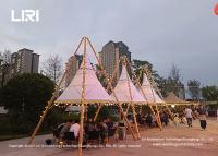 China Waterproof Outdoor Wood Desert Tipi Bamboo Hotel Tents Poles for Party and Event for sale