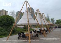 China Waterproof Outdoor Wood Desert Tipi Bamboo Hotel Tents Poles for Party and Event for sale
