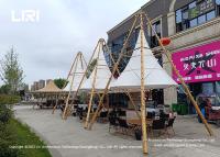 China Waterproof Outdoor Wood Desert Tipi Bamboo Hotel Tents Poles for Party and Event for sale