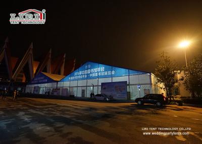 China 50M Large  Clear Span Marquee Canopy Tent  With Block Out PVC Sidewalls For Book Fair for sale