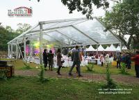 China 15M Clear Span Marquee Tent  With Transparent Roof And Sidewalls For Wedding Exhibition Show for sale