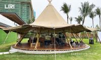 China High Quality Canvas Outdoor Large Tipi Tent For Glamping 20-120 People for sale