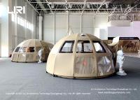 China 5M Waterproof Timber Structure Panorama Dome Outdoor Resort Glamping Hotel Tents for sale