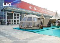 China 5M Waterproof Timber Structure Panorama Dome Outdoor Resort Glamping Hotel Tents for sale