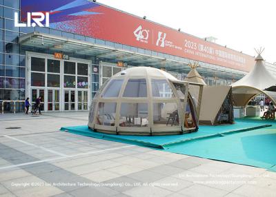 China 5M Waterproof Timber Structure Panorama Dome Outdoor Resort Glamping Hotel Tents for sale