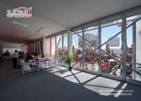 China Clear Span Waterproof Double Decker Tents With Glass Wall System for sale