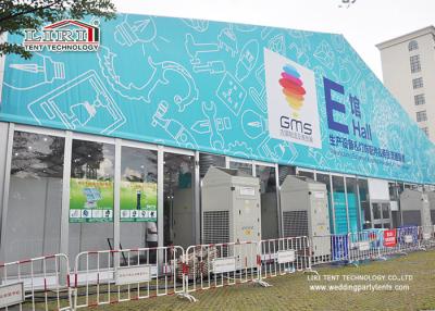 China Temporary 40m Glass Wall Clear Span Marquee Tent With Logo Printing for sale